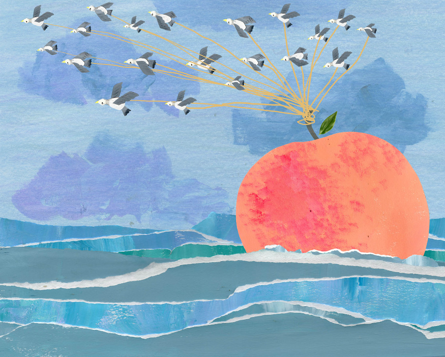 James and the Giant Peach - Cut and Stick Illustration